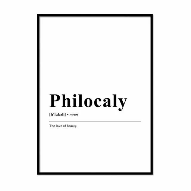 Kna Prints - Poster Philocaly Dictionary Definition Modern Minimal ...