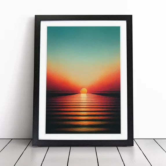 Kna Prints - Poster Resplendent Abstract Ocean Sunset Picture Poster ...