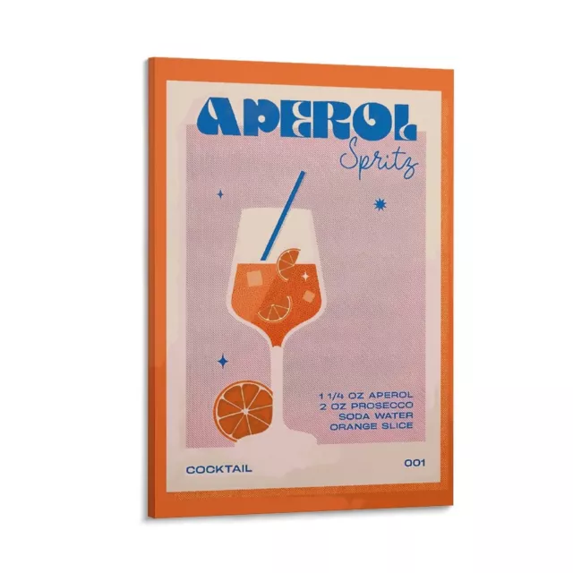 Kna Prints - Poster Retro Cocktail Aperol Spritz Poster Bedroom Decor ...
