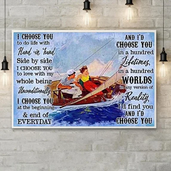 Kna Prints - Poster Sailor I Choose You To Do Life With Horizontal ...