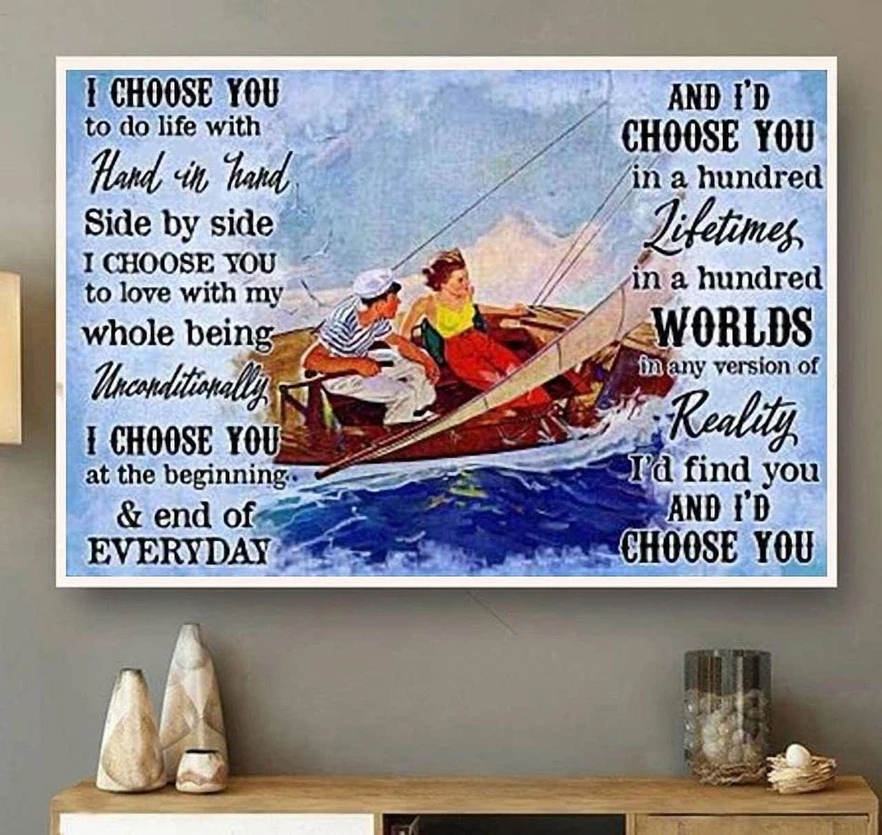 Kna Prints - Poster Sailor I Choose You To Do Life With Horizontal ...