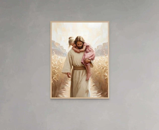 Kna Prints - Poster Save Her, Christian Art, Jesus With Girl, Jesus ...