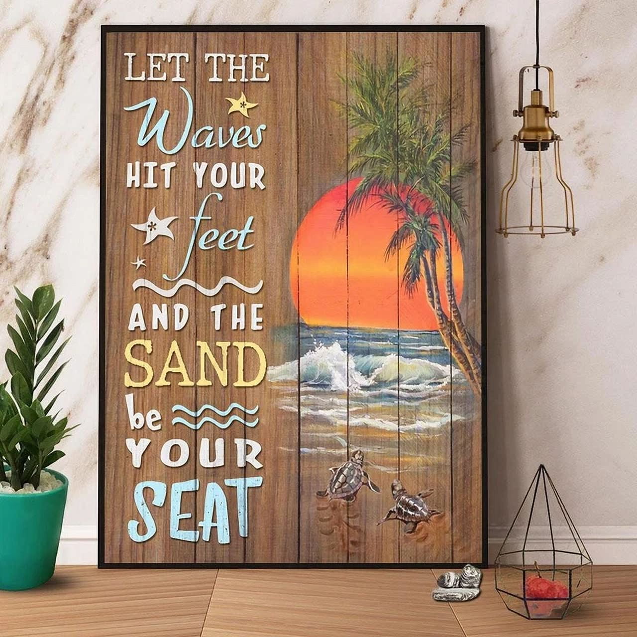 Kna Prints - Poster Sea Turtle Let The Waves Hit Your Feet Paper ...