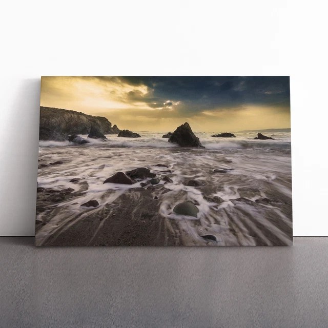 Kna Prints - Poster Seascape Beach And Rocks Picture Decor Living Room ...