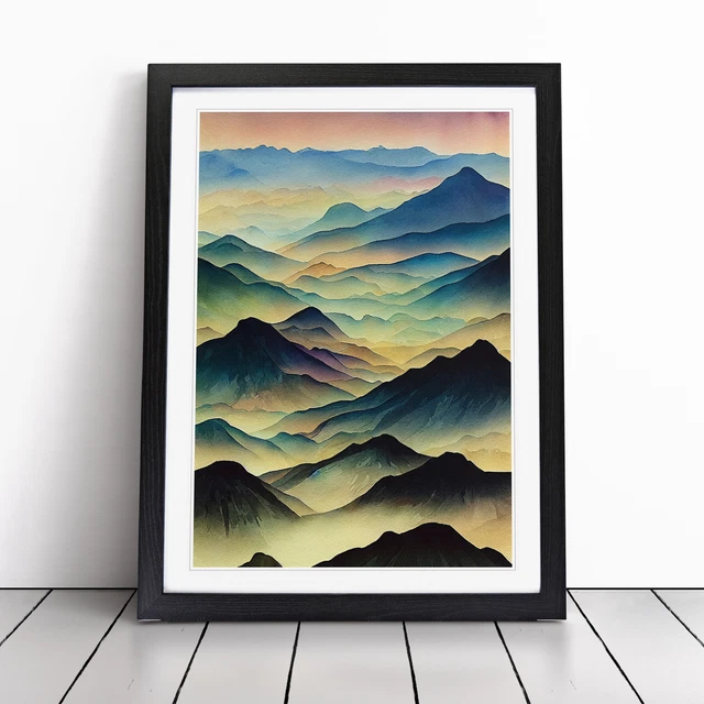Kna Prints - Poster Serene Mountain Landscape No.3 Picture Poster Decor ...