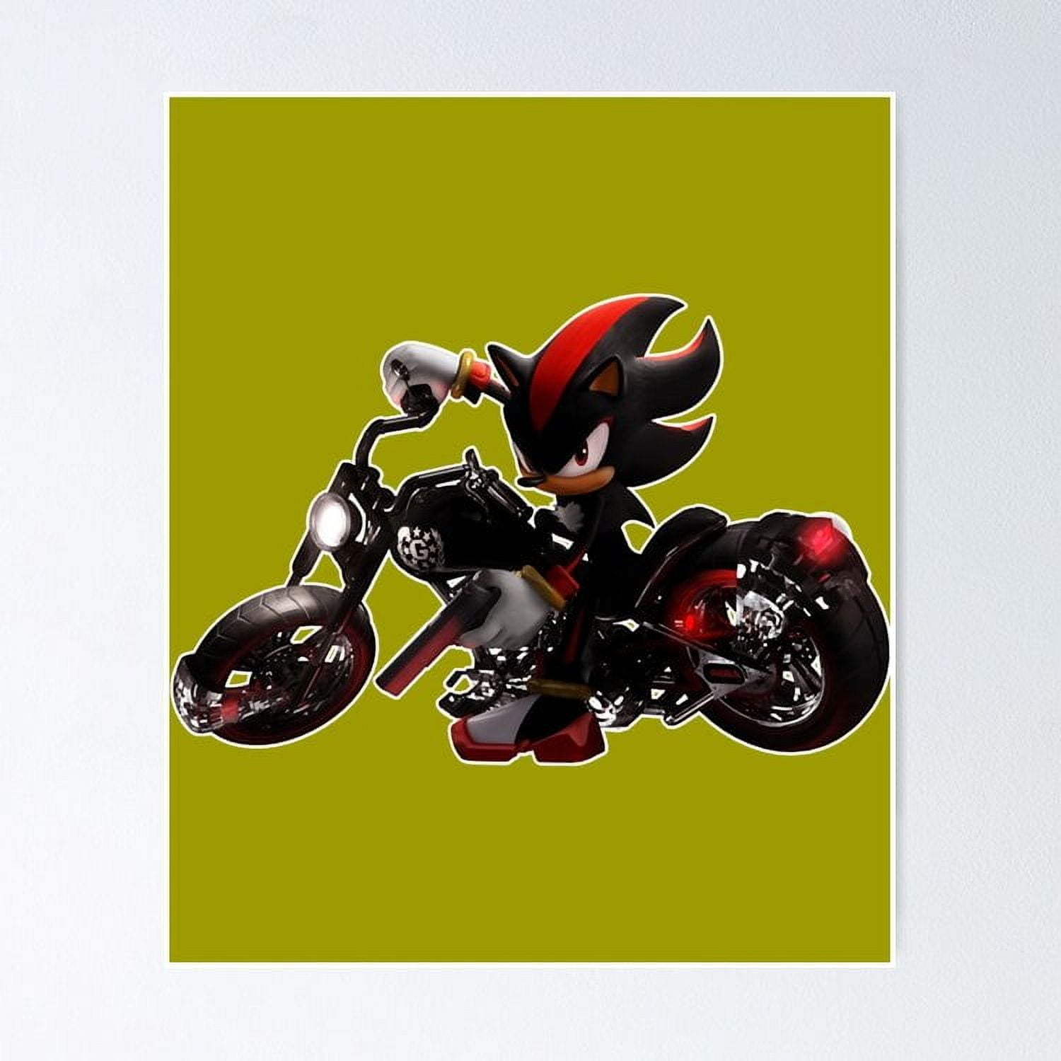 Kna Prints - Poster Shadow The Hedgehog Fan Art Merch Motorcycle ...