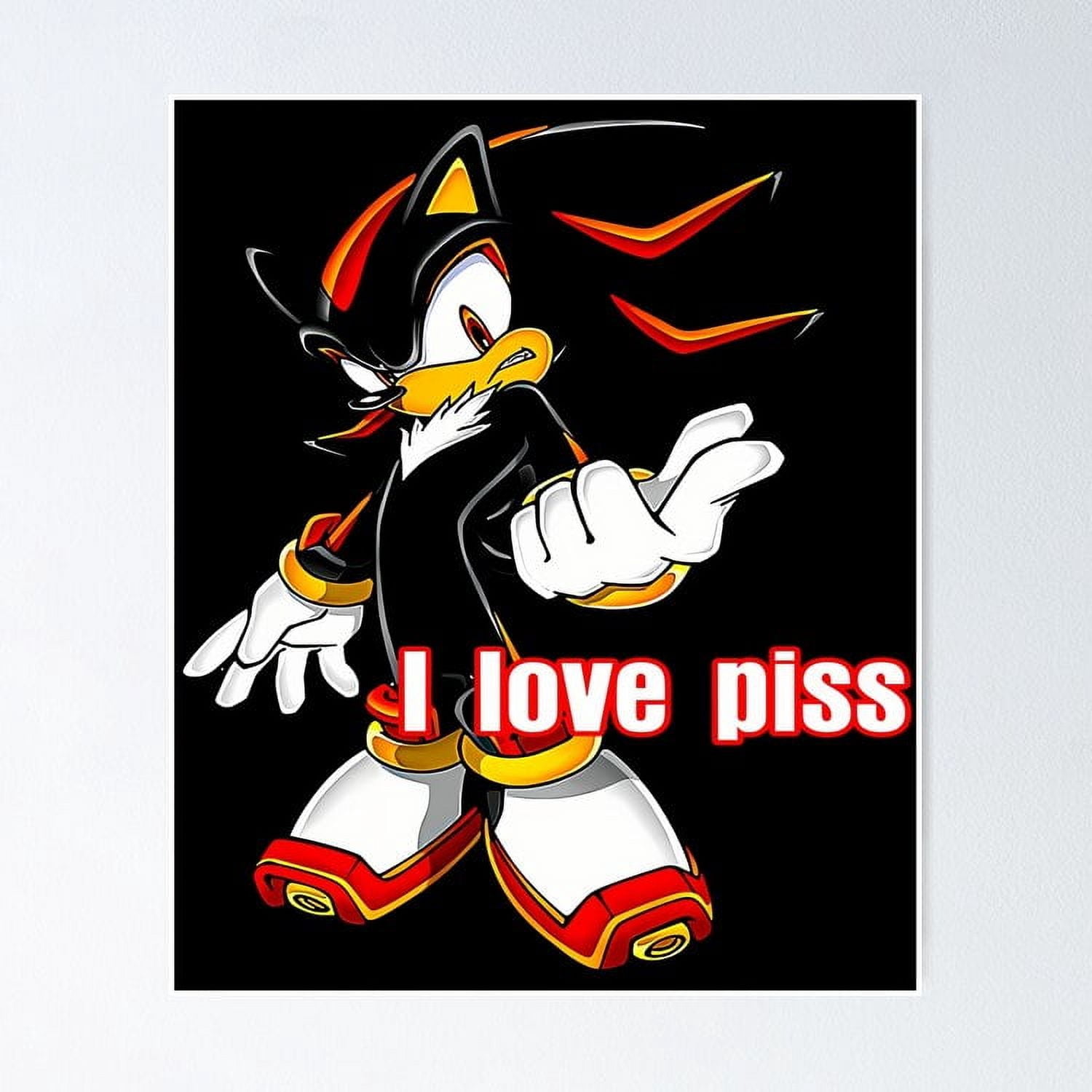 Kna Prints - Poster Shadow The Hedgehog I Love Piss, UNFRAMED-8x12 ...