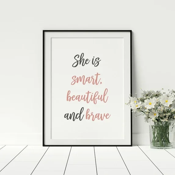 Kna Prints - Poster She Is Smart Female Empowered Feminist Poster For ...