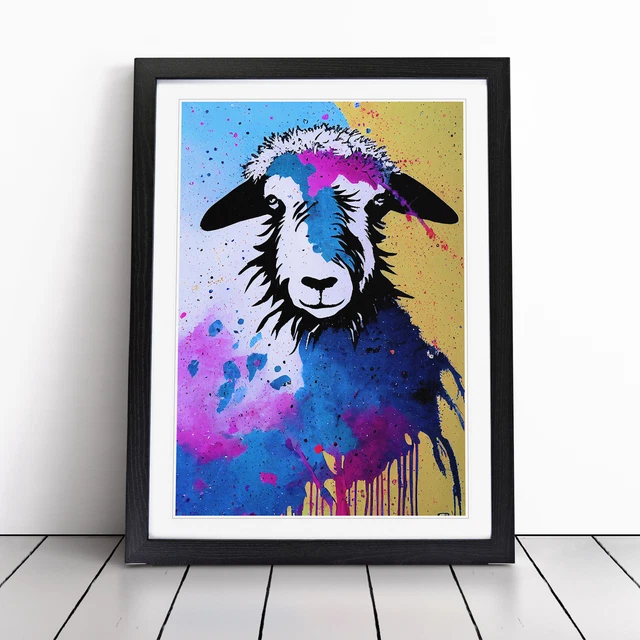 Kna Prints - Poster Sheep Paint Drip No.2 Abstract Picture Poster Decor ...