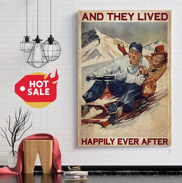 Kna Prints - Poster Snowmobile Couple And They Lived Happily Ever After ...