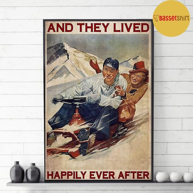 Kna Prints - Poster Snowmobile Couple And They Lived Happily Ever After ...