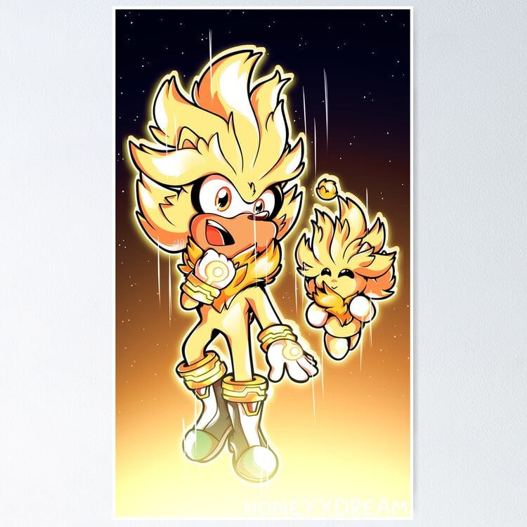 Kna Prints - Poster Sonic - Super Silver, UNFRAMED-16x24 - Walmart.com