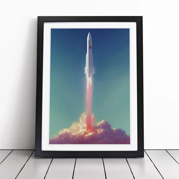 Kna Prints - Poster Spaceship Rocket In Flight No.4 Picture Poster ...