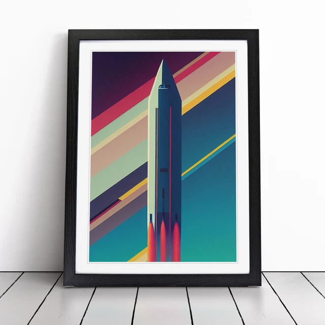 Kna Prints - Poster Spaceship Rocket Stripes Picture Poster Decor ...