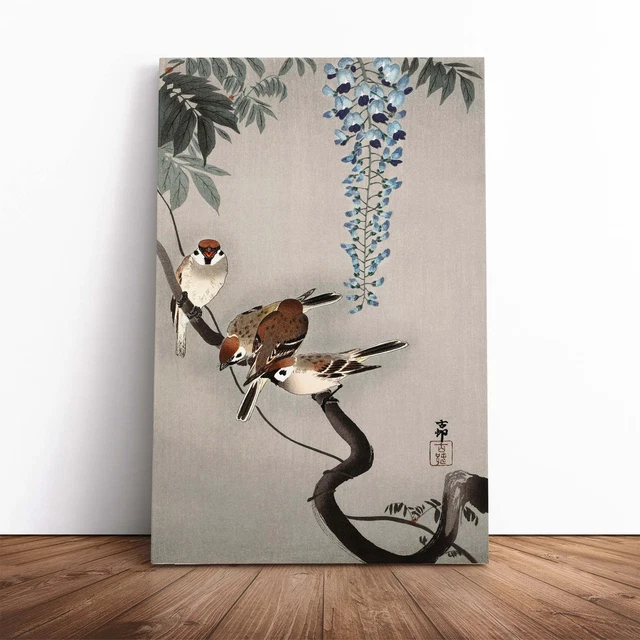Kna Prints - Poster Sparrows At Wisteria Asian Bird Ohara Koson Picture ...