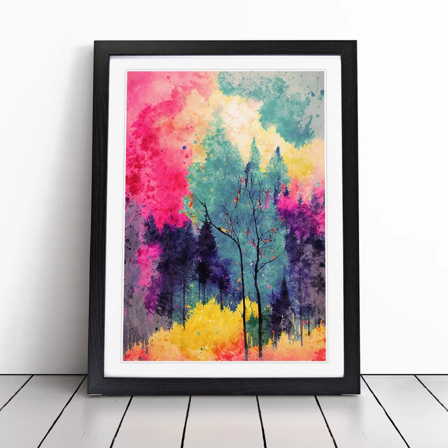 Kna Prints - Poster Splashed Paint Forest No.5 Picture Poster Decor ...