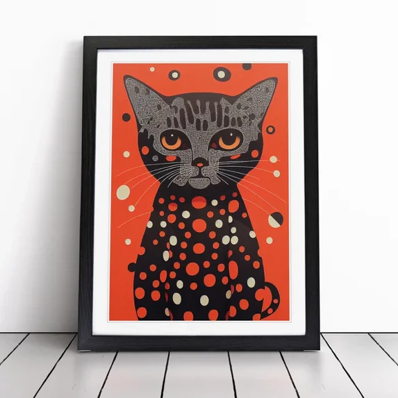 Kna Prints - Poster Spotty Cat Abstract Picture Poster Decor, UNFRAMED ...