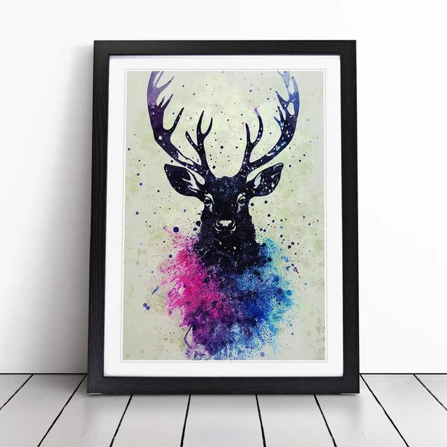 Kna Prints - Poster Stag Graffiti No.2 Picture Poster Decor Living Room ...