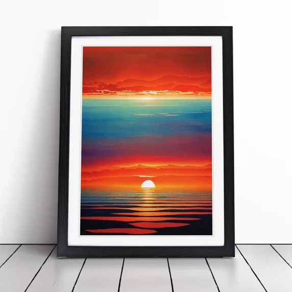 Kna Prints - Poster Striking Ocean Sunset No.1 Picture Poster Decor ...