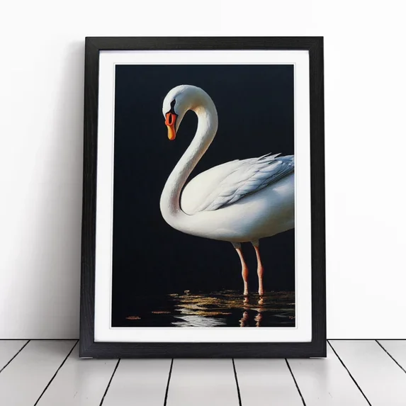Kna Prints - Poster Swan In A Pond No.1 Picture Poster Decor, UNFRAMED ...