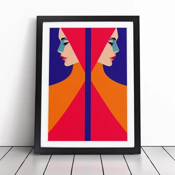 Kna Prints - Poster Symmetrical Abstract Woman Picture Poster Decor ...