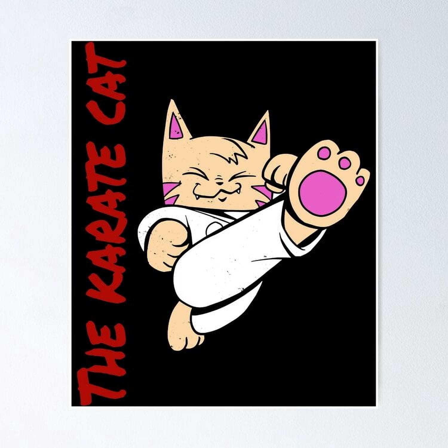 Kna Prints - Poster The Karate Cat Design Is A Fun And Comical Design ...