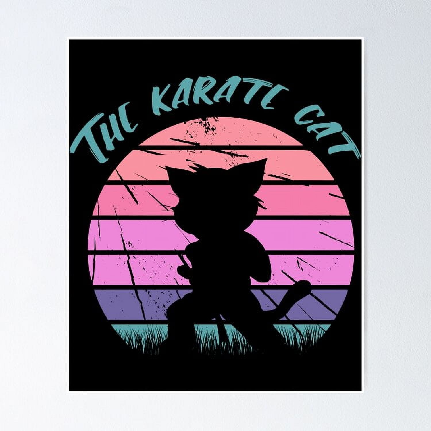 Kna Prints - Poster The Karate Cat Is A Cute And Simple Design, That ...