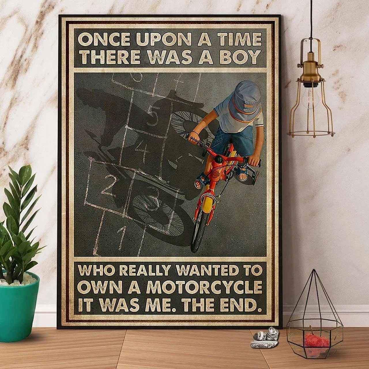 Kna Prints - Poster There Was A Boy Wanted To Own A Motorcycle Paper ...