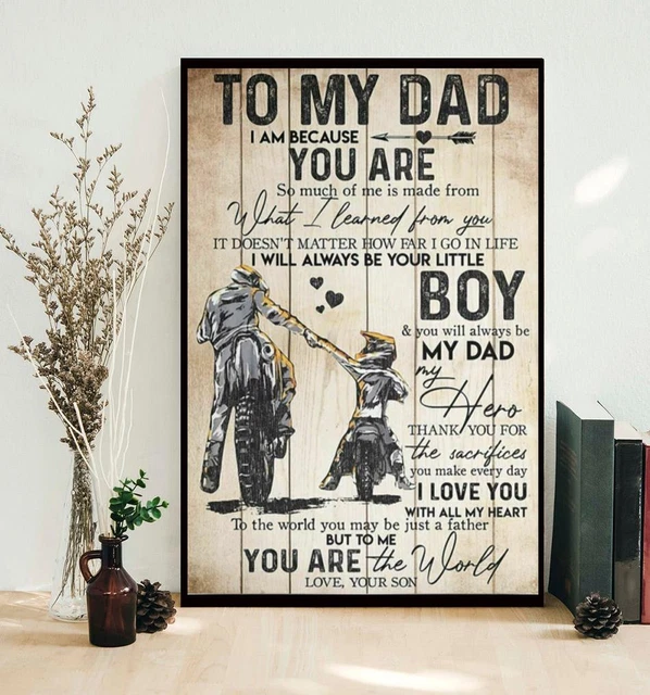 Kna Prints - Poster To My Dad Poster Motorbike Poster Poster, UNFRAMED ...