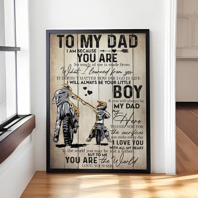 Kna Prints - Poster To My Dad Poster Motorbike Un Poster, Wall Art ...