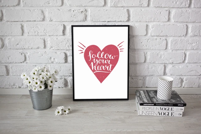 Kna Prints - Poster Typography Gift Poster Picture Art Follow Your ...