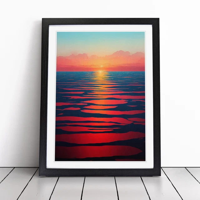 Kna Prints - Poster Unbeatable Ocean Sunset Picture Poster Decor ...