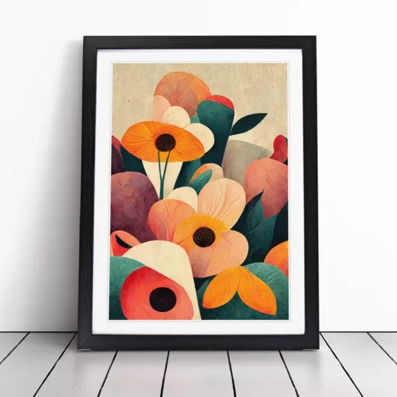 Kna Prints - Poster Unique Flowers Abstract No.3 Picture Poster Decor ...