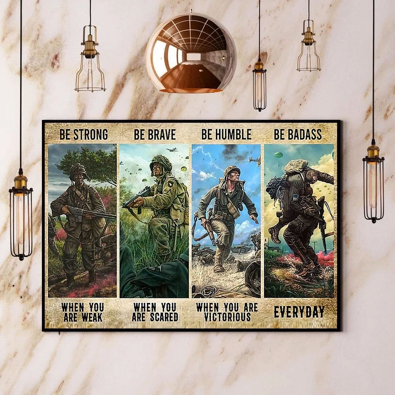 Kna Prints - Poster Veteran Be Strong Be Brave When You Are Scared Arm ...