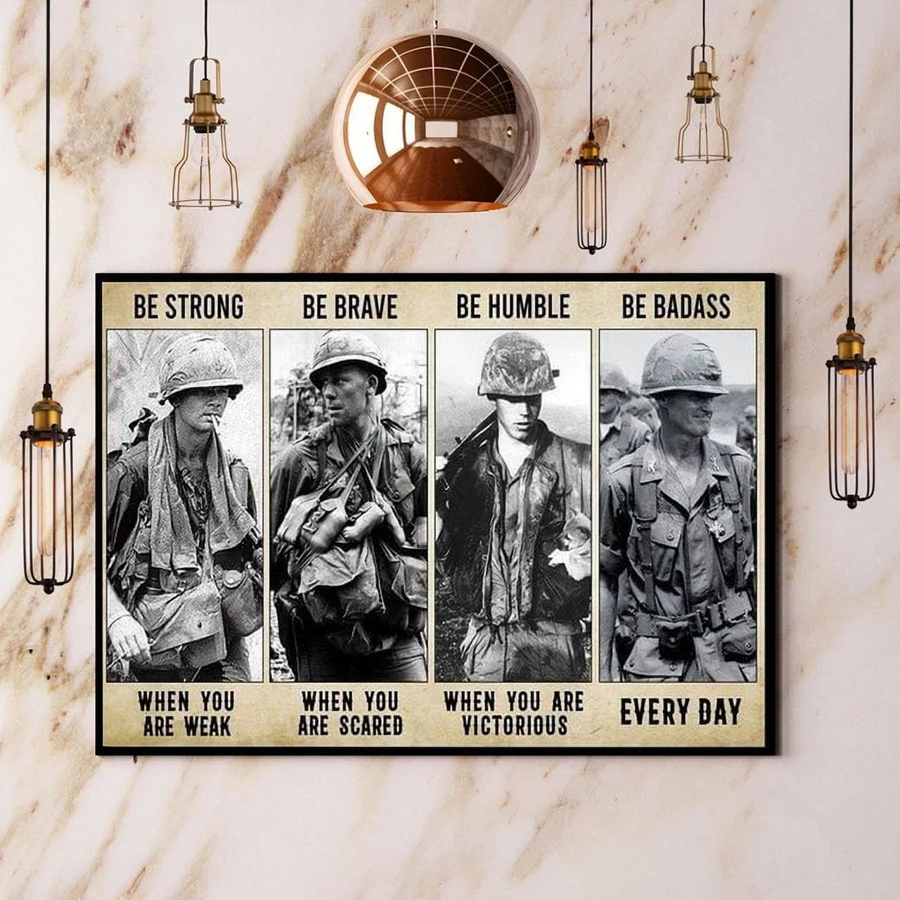 Kna Prints - Poster Veteran Be Strong When You Are Weak Be Badass ...