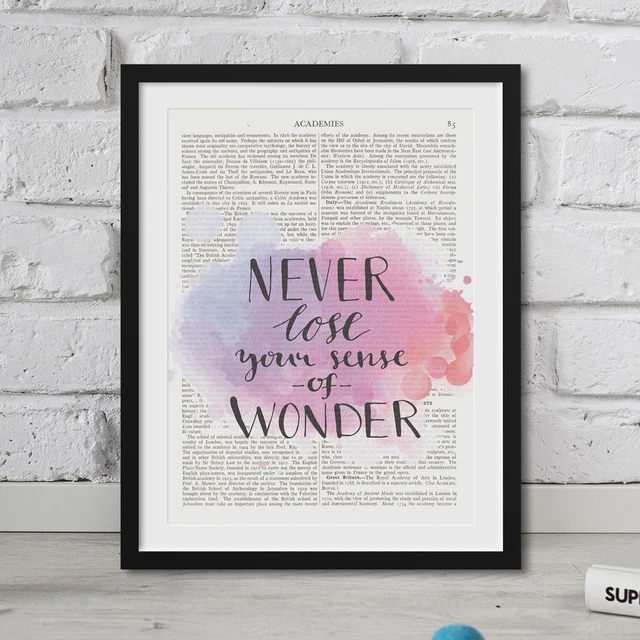 Kna Prints - Poster Vintage Dictionary Never Lose Your Sense Of Wonder ...