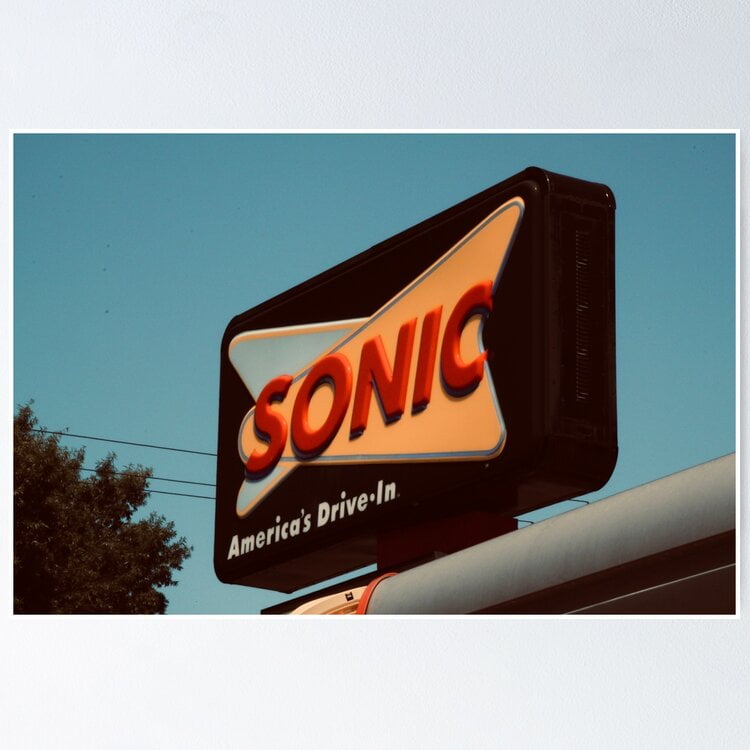 Kna Prints - Poster Vintage Sonic Sign, UNFRAMED-18x24 - Walmart.com