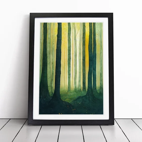 Kna Prints - Poster Water Paint Forest No.2 Picture Poster Decor ...