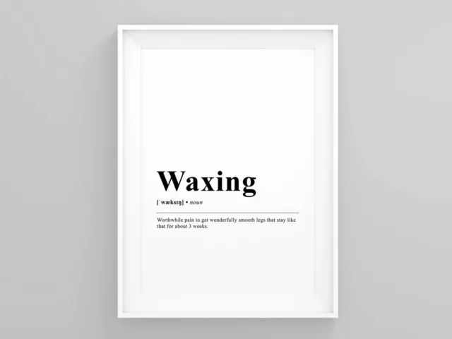 Kna Prints - Poster Waxing Definition Frame Modern Minimal Wall Art ...