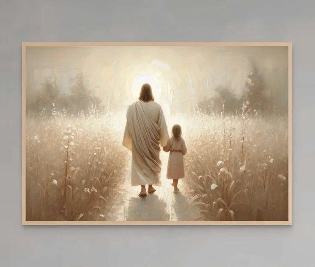 Kna Prints - Poster With Christ Christian Art Jesus With Children ...