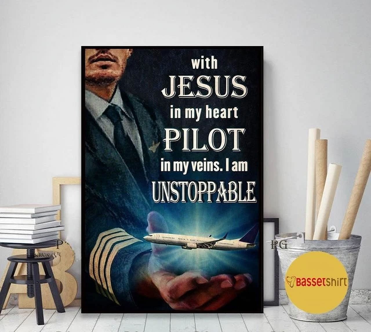 Kna Prints - Poster With Jesus In My Heart Pilot In My Veins Im ...