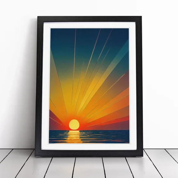 Kna Prints - Poster Wondrous Sunset View Picture Poster Decor, UNFRAMED ...