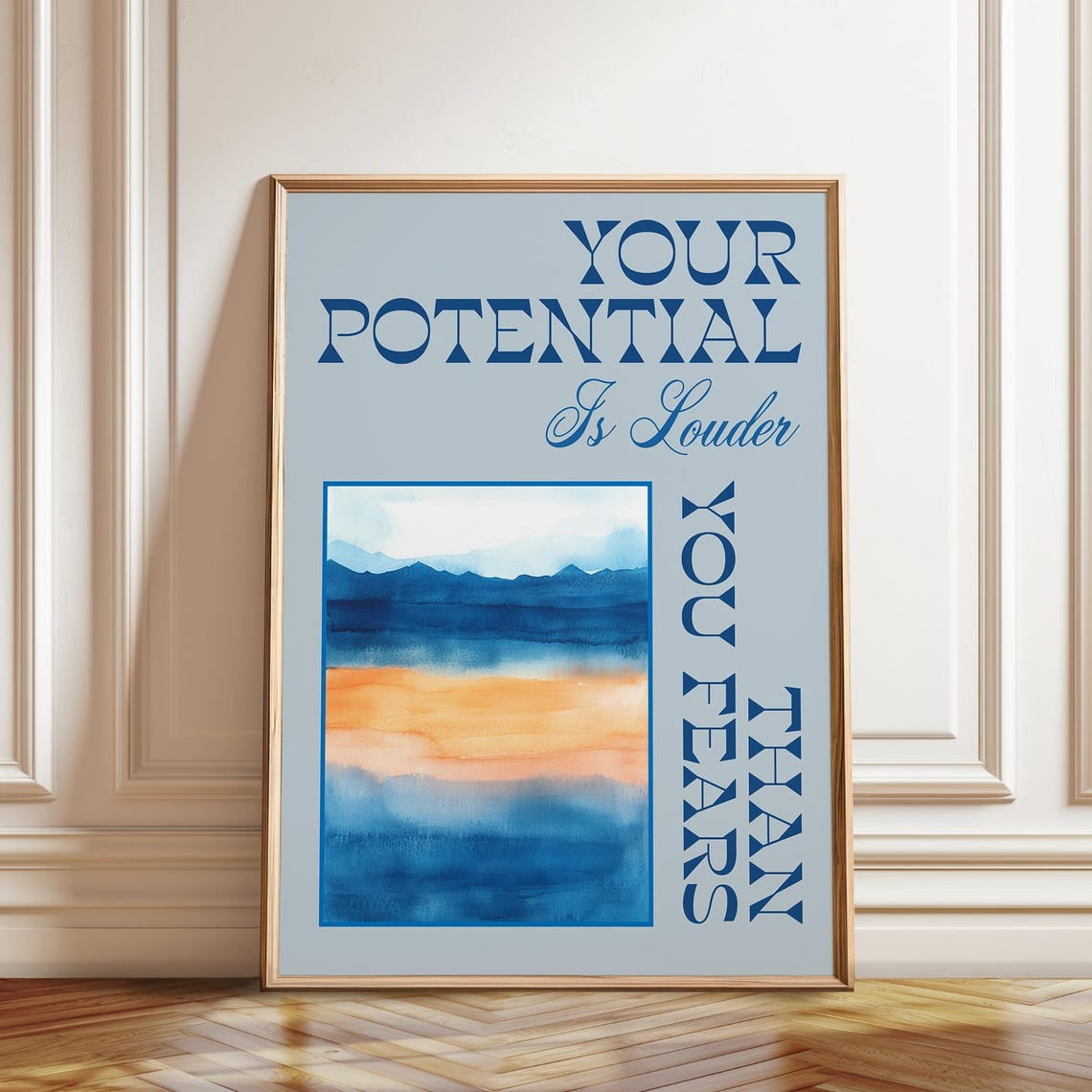 Kna Prints - Your Potential Is Louder Than Your Fears Inspirational Art ...