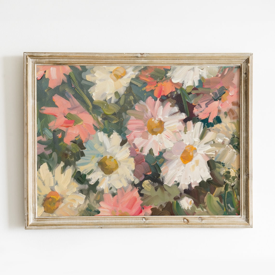 Kna Prints - Preppy Pink Daisy Wall Art, Trendy Spring Prints, Preppy ...