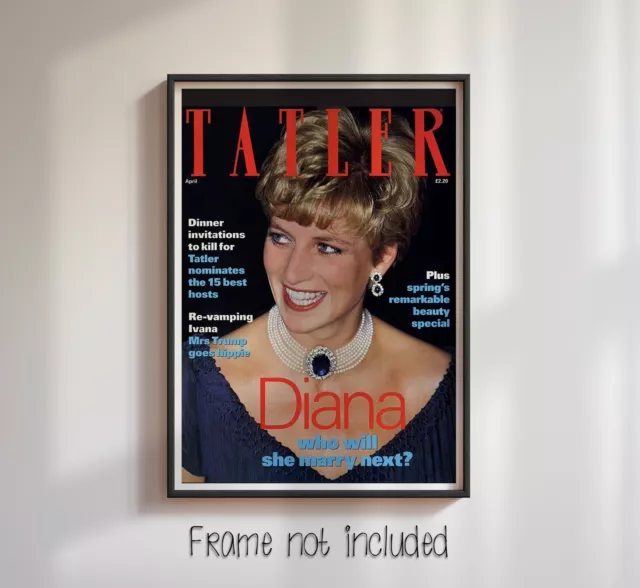 Kna Prints - Princess Diana Tatler Mag Cover Repro - High Quality ...