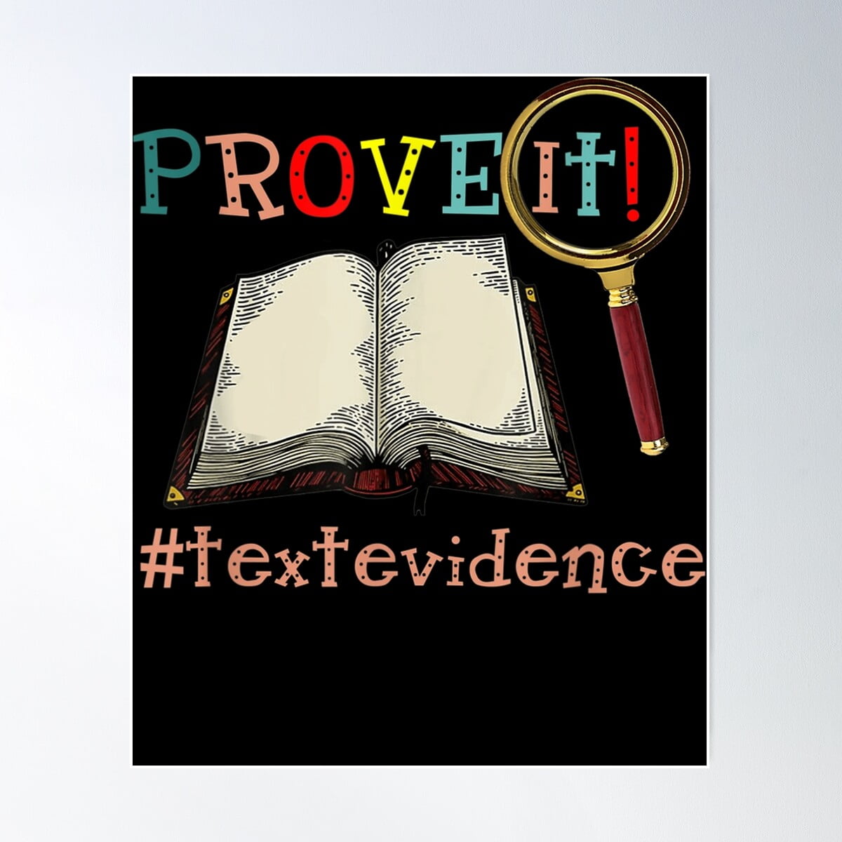 Kna Prints - Prove It Text Evidence Reading Teacher Poster , UNFRAMED ...