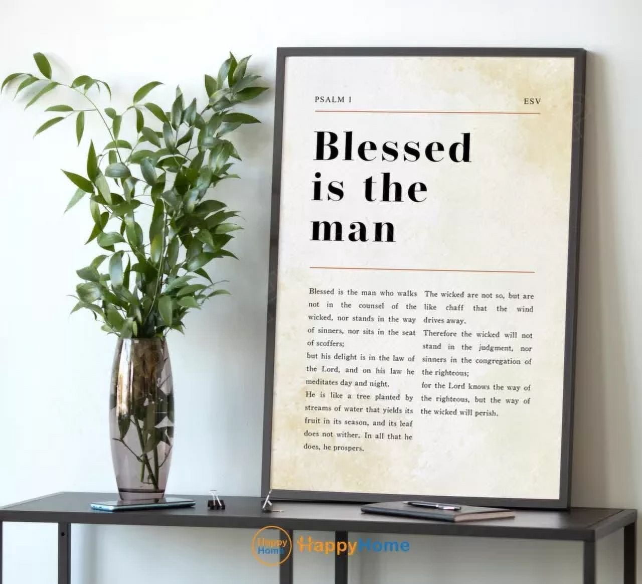 Kna Prints - Psalm 1 Esv Blessed Is The Man Bible Verse Wall Art ...