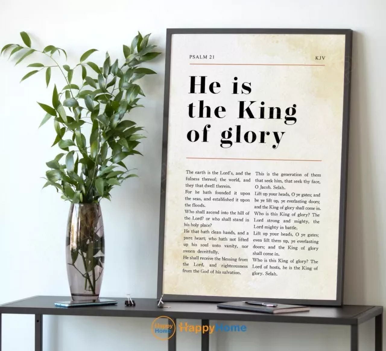 Kna Prints - Psalm 21 Bible Verse Wall Art A Psalm Of David Scripture ...