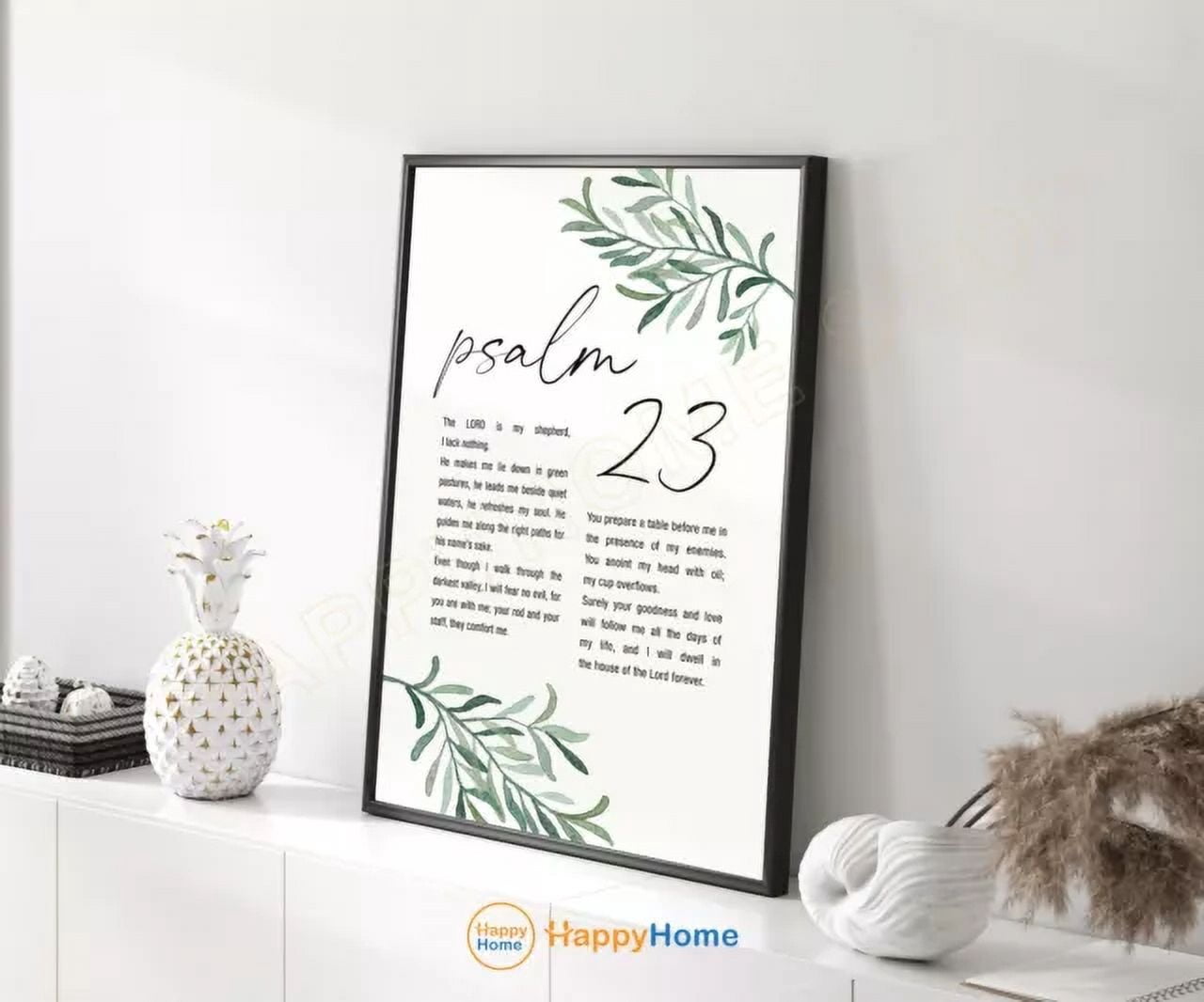Kna Prints - Psalm 23 Bible Verse Wall Art The Lord Is My Shepherd ...