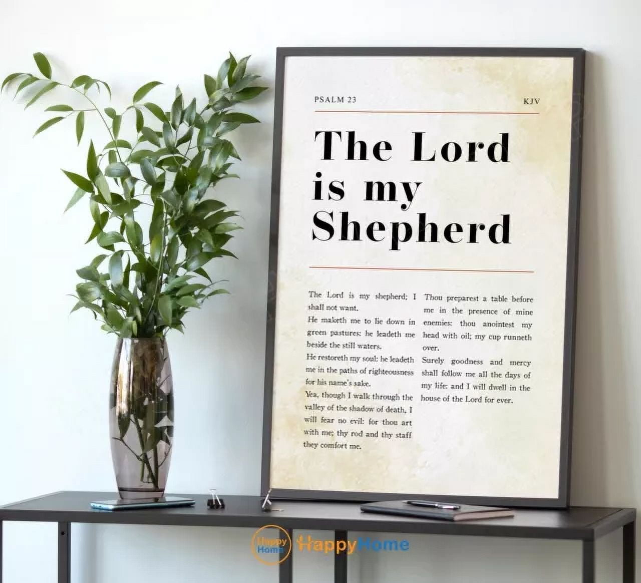 Kna Prints - Psalm 23 Kjv The Lord Is My Shepherd Bible Verse Wall Art ...